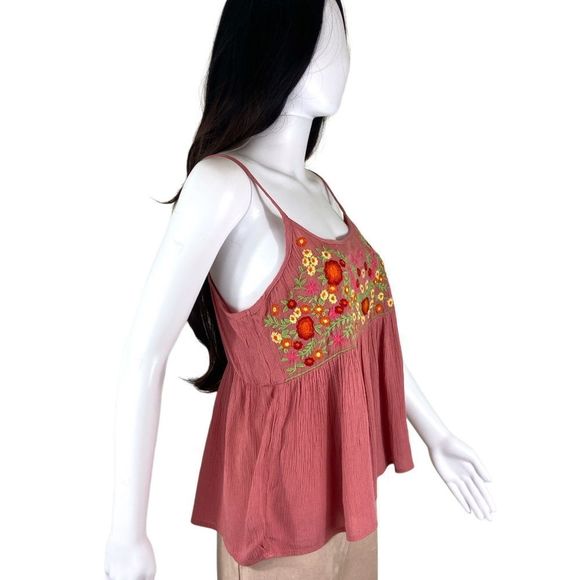 Sim & Sam | Tops | Nwtsim Sam Floralembroidered Boho Tank Top S | Poshmark